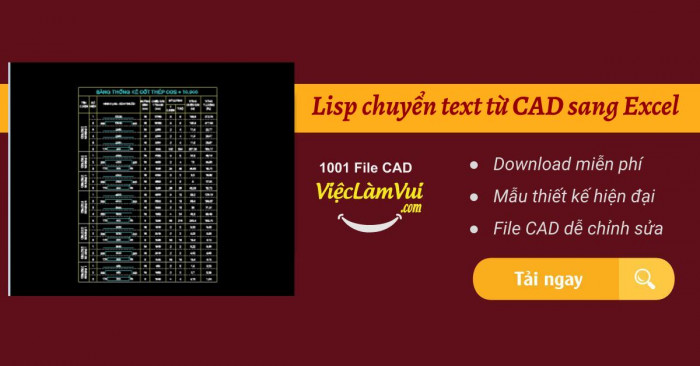 Lisp Chuyển Text Từ Cad Sang Excel